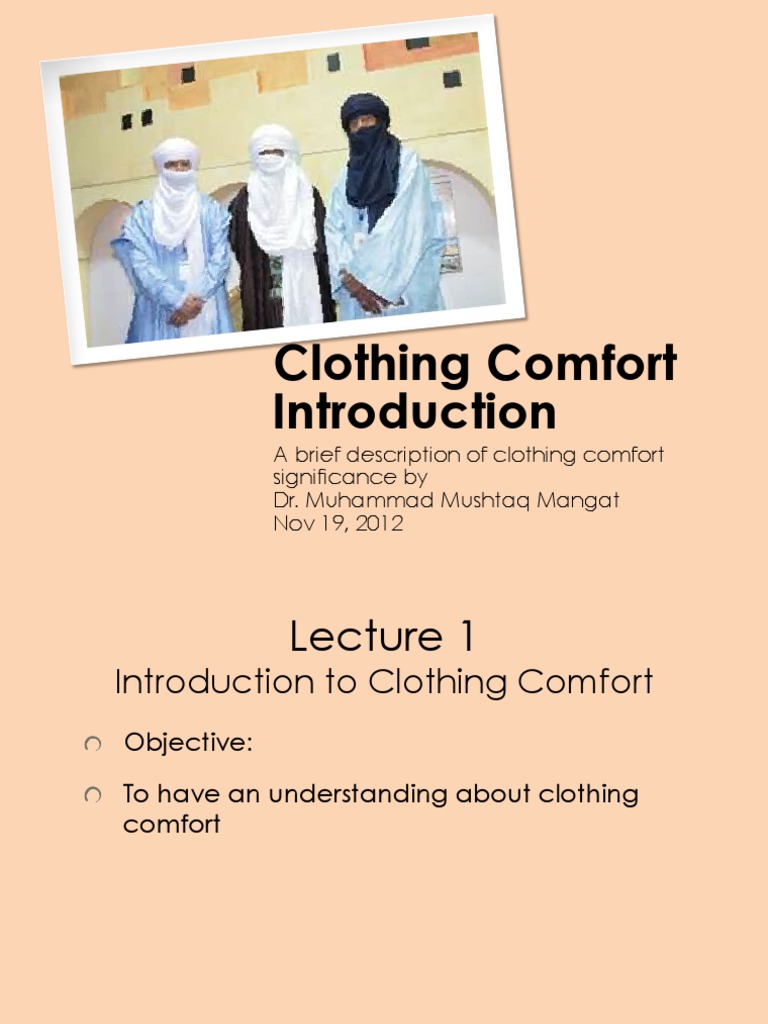 Introduction Clothing Comfort | PDF | Clothing | Perception