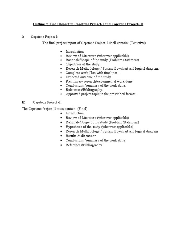 Capstone Project Report Guidelines | PDF