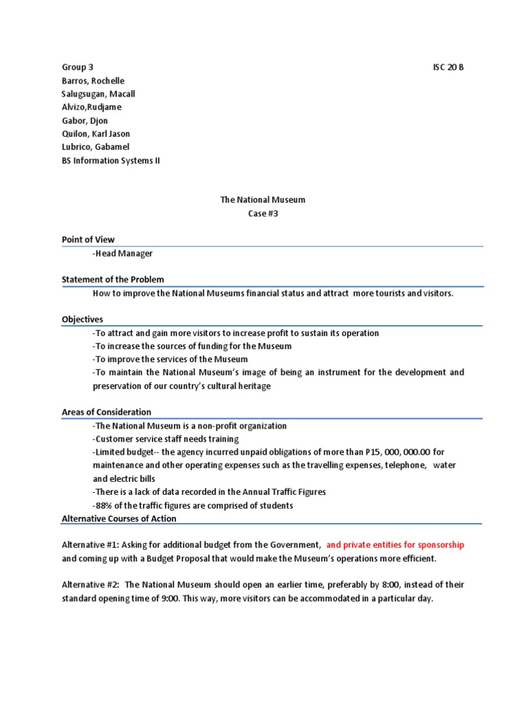 The National Museum 2 | PDF | Museum | Tourism