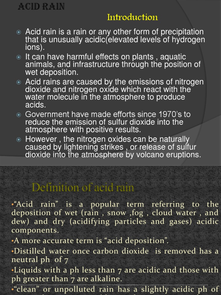 Acid Rain | PDF | Chemistry | Physical Sciences