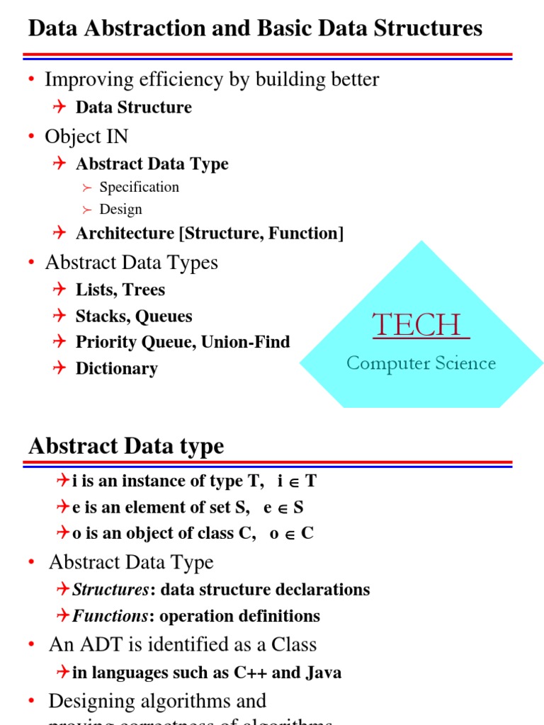 Data Abstraction and Basic Data Structures: Improving Efficiency by Building Better Object IN ...