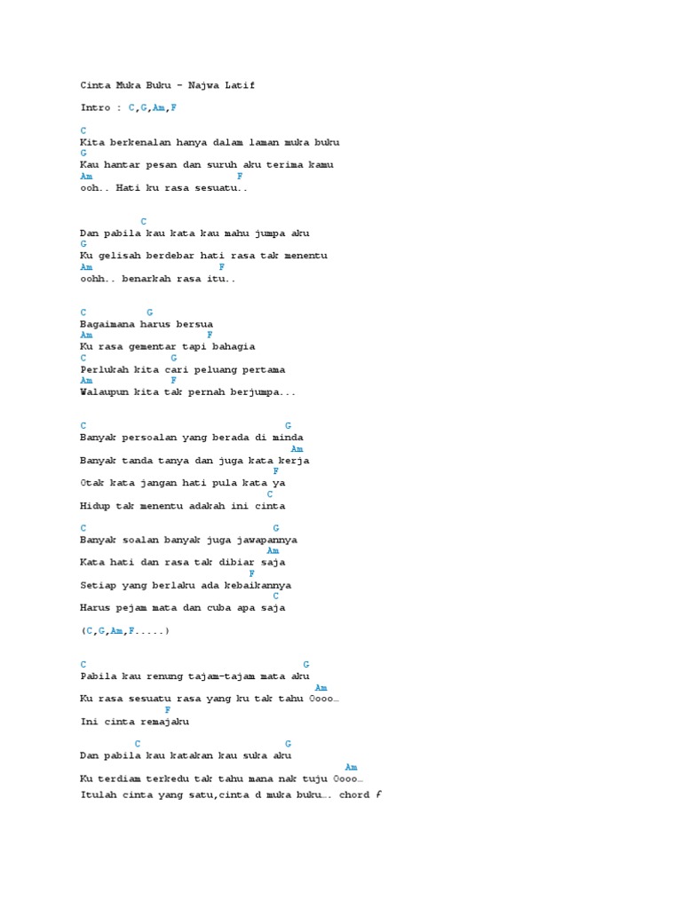 Cinta Muka Buku, Chord... | PDF