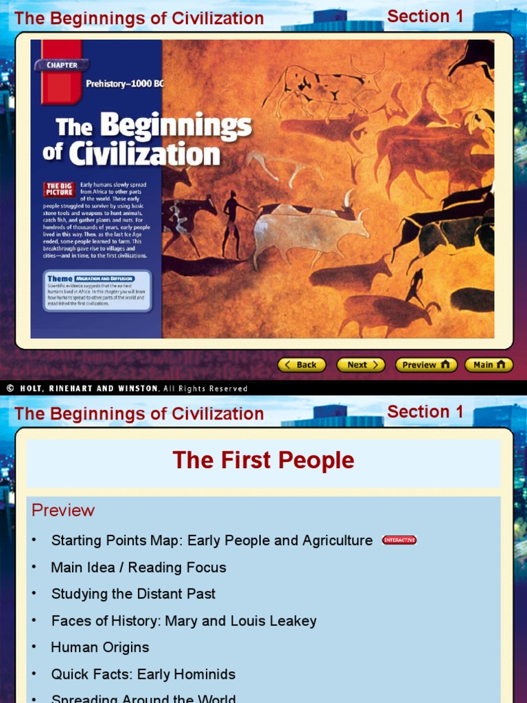 World History Ch. 1, Sec. 1 PP | PDF | Homo | Stone Age