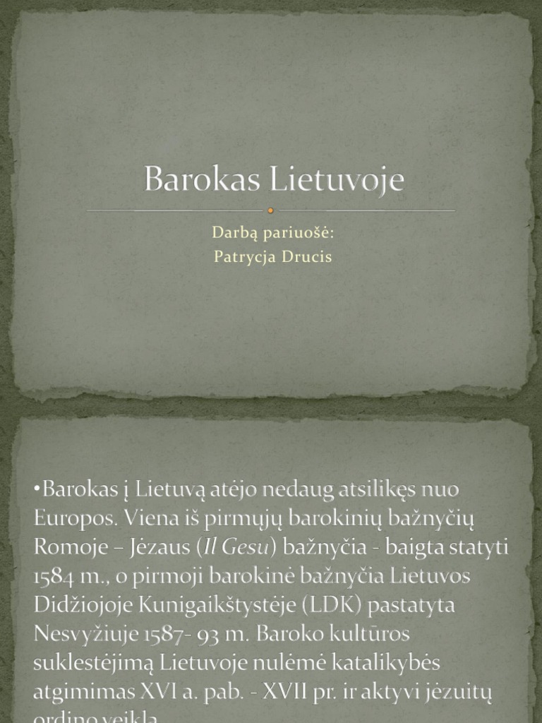 Barokas Lietuvoje | PDF