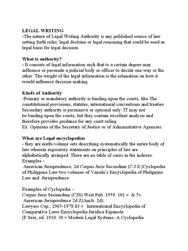 Legal Writing | PDF | Law Of The United States | Jurisprudence