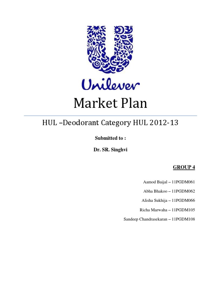 HUL Deodorant Market Plan 2012-13 | PDF | Advertising | Brand