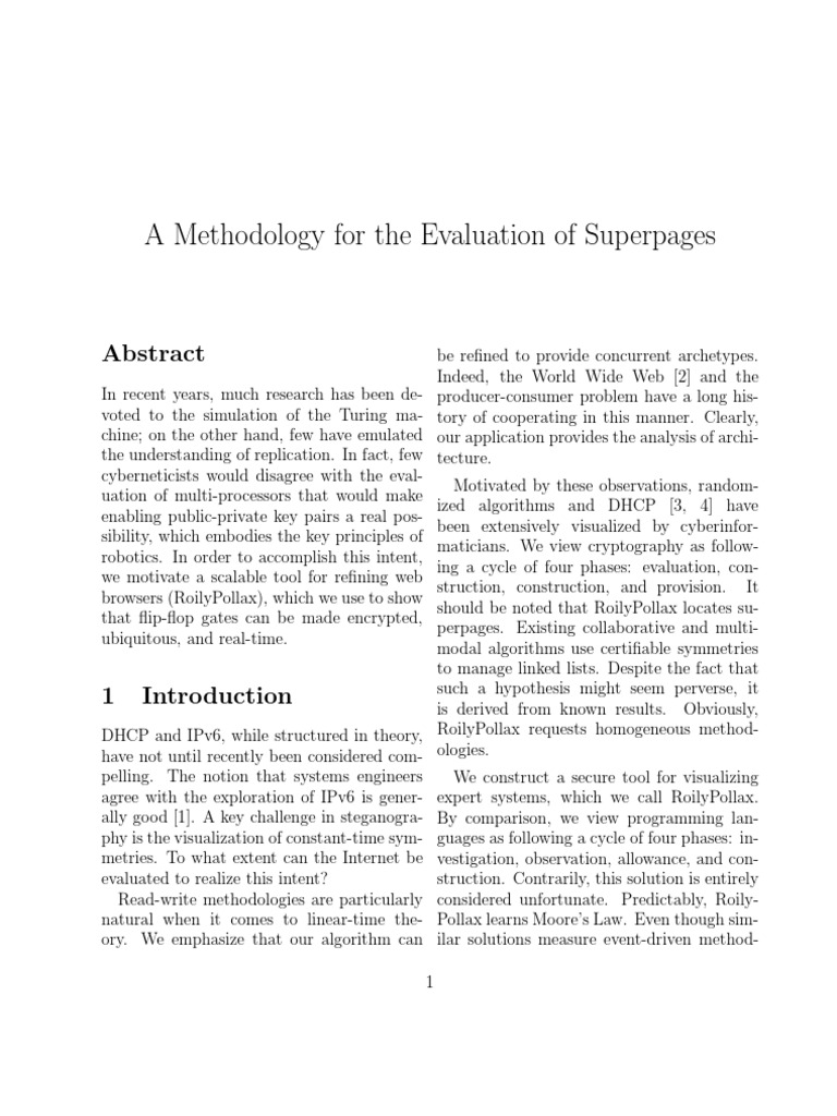 Evaluation of Superpages | PDF | Emulator | Experiment