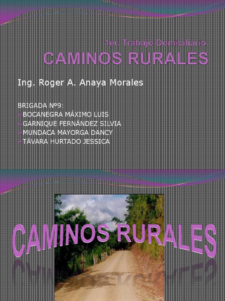 Caminos Rurales | PDF | Perú | La carretera