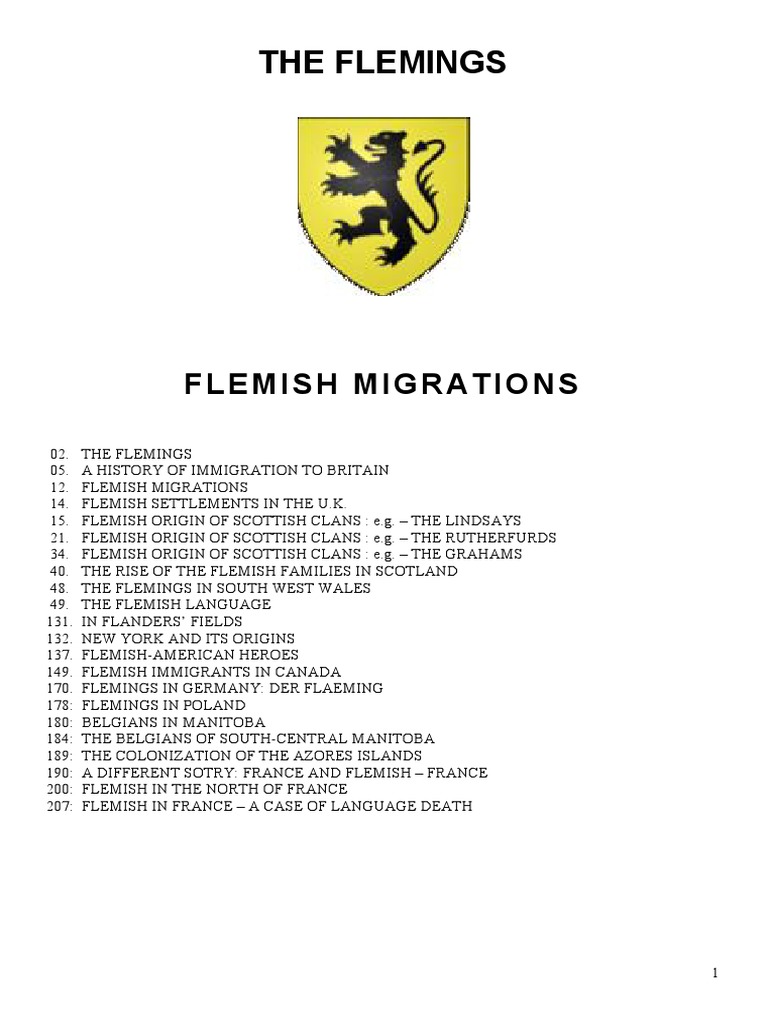 The Flemings - Flemish Migrations and Influence - 2 | PDF | Flanders ...