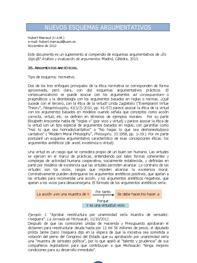 Nuevos Esquemas Argumentativos | PDF | Argumento | Razón