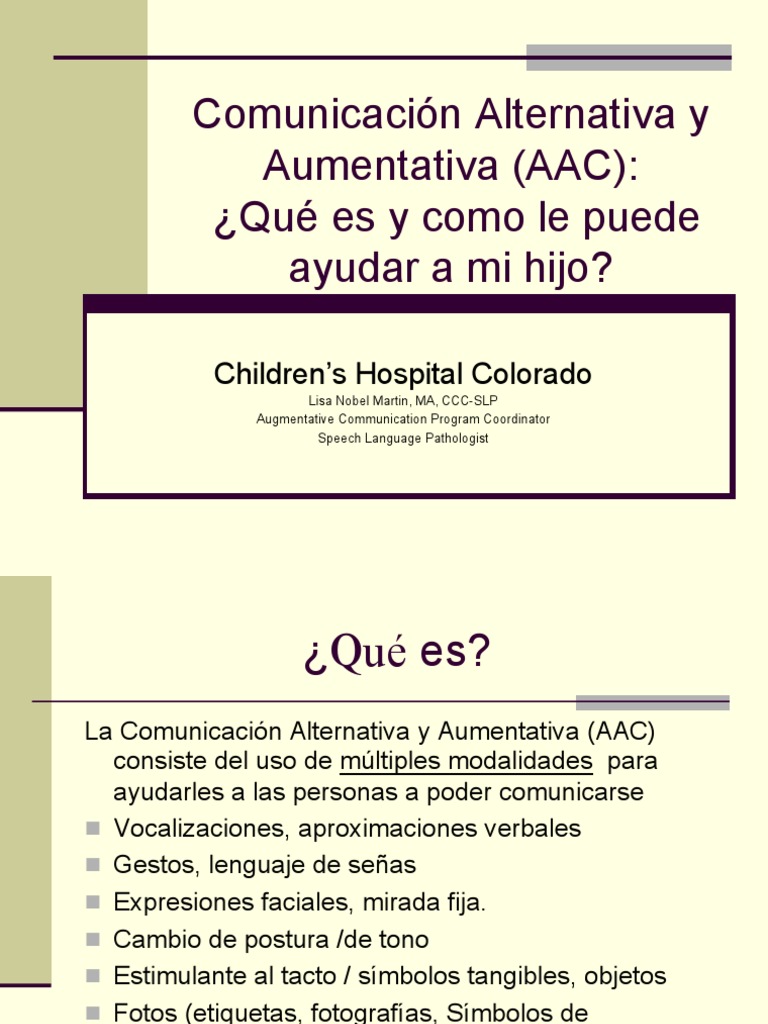 Lisa Martin - Augmentative and Alternative Communication - Spanish ...