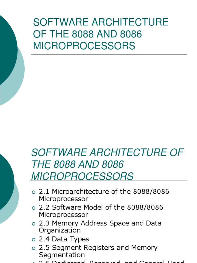 Software Architecture of the 8088 and 8086 Microprocessors | PDF | Binary Coded Decimal ...