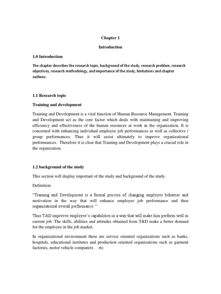 Training and Development Final Project / Reserch Report | PDF ...