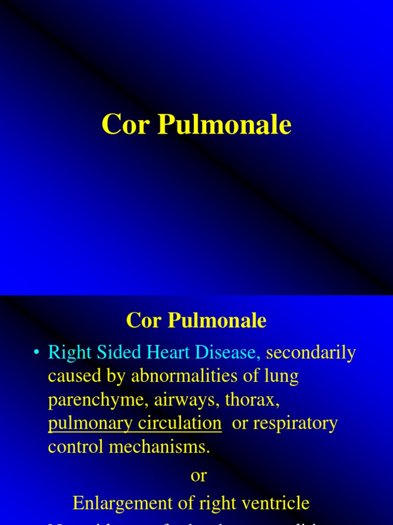 Cor Pulmonale | PDF | Lung | Heart Failure