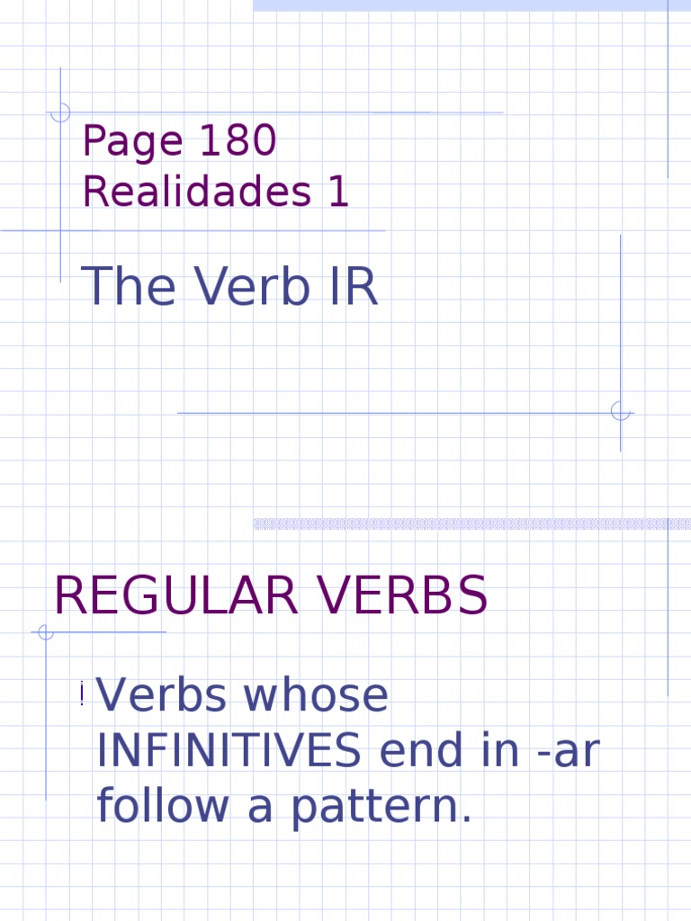 Understanding the Irregular Verb IR | PDF