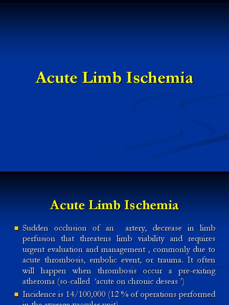 acute limb ischemic | Ischemia | Embolism