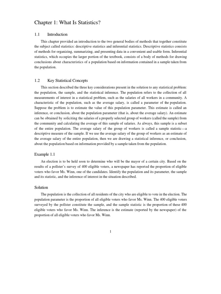 CH 01 | PDF | Statistical Inference | Statistics
