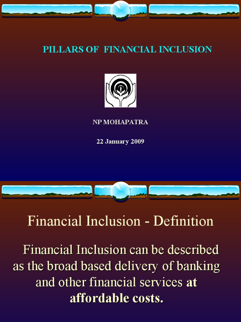 Pillars of Financial Inclusion-V1-Scotch | PDF | Financial Inclusion ...