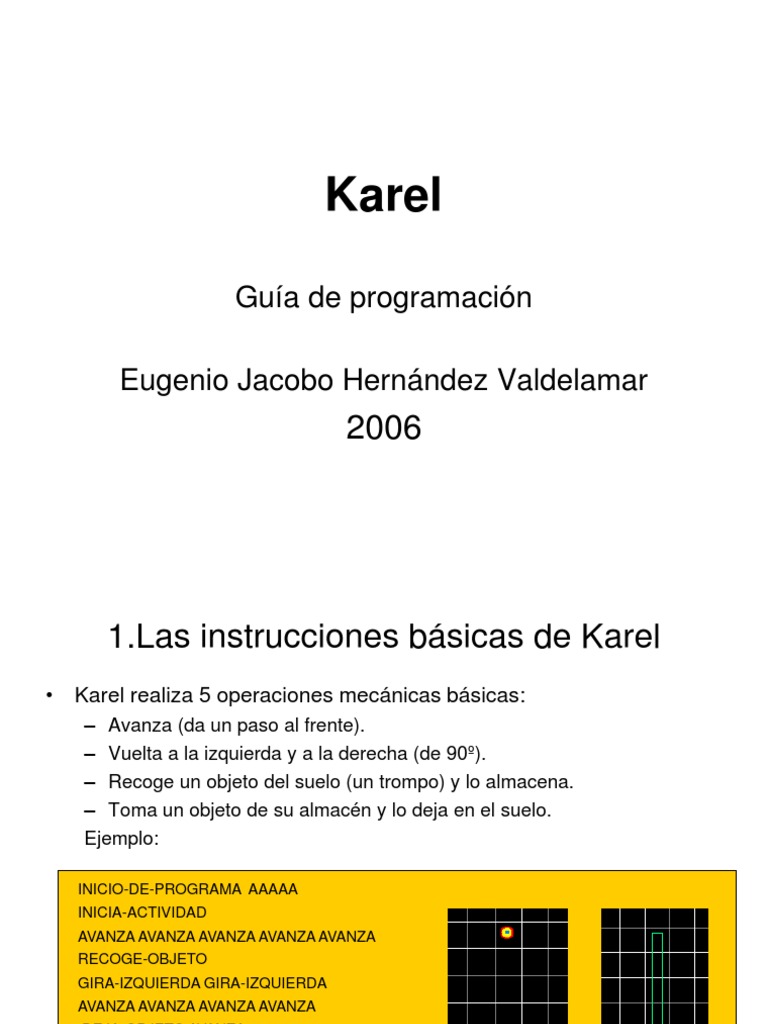 Karel: Guía de Programación | PDF | Robot | Robótica