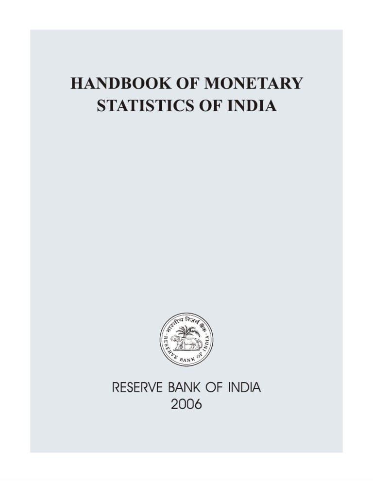 Handbook On Monetary Statistics India RBI | PDF | Reserve Bank Of India ...