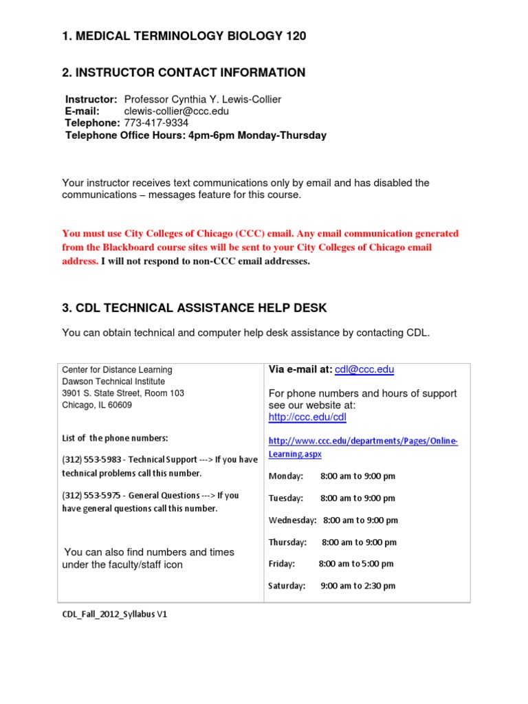 CDL Fall 2012 Syllabus Template | PDF | Test (Assessment) | Multiple Choice