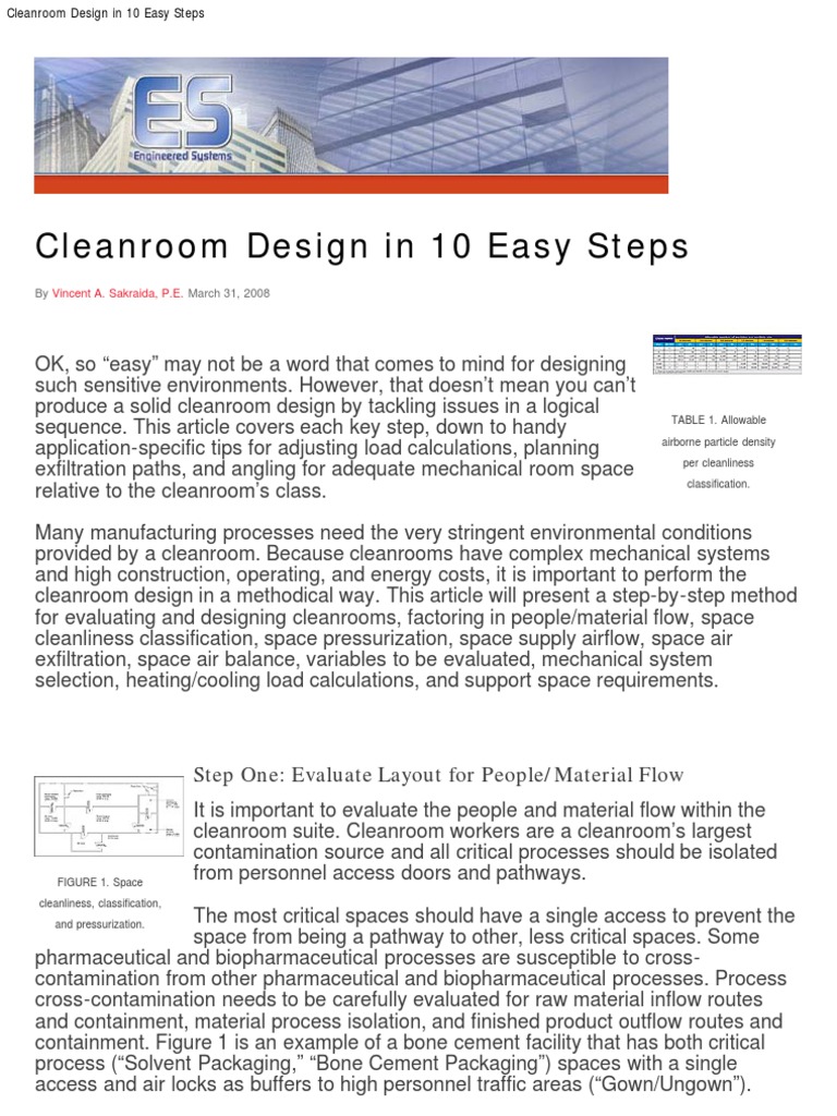 Cleanroom Design in 10 Easy Steps | PDF | Hvac | Building Engineering