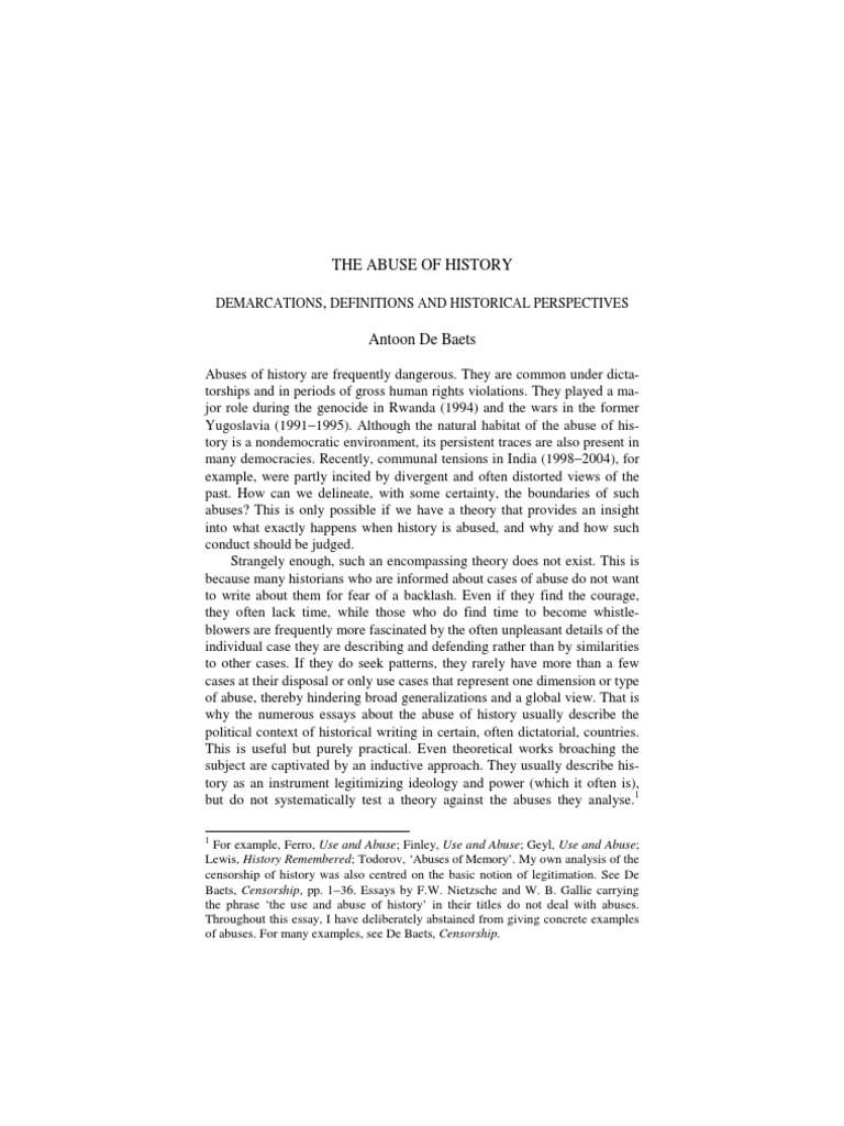 Abuse of History | PDF | Karl Popper | Truth