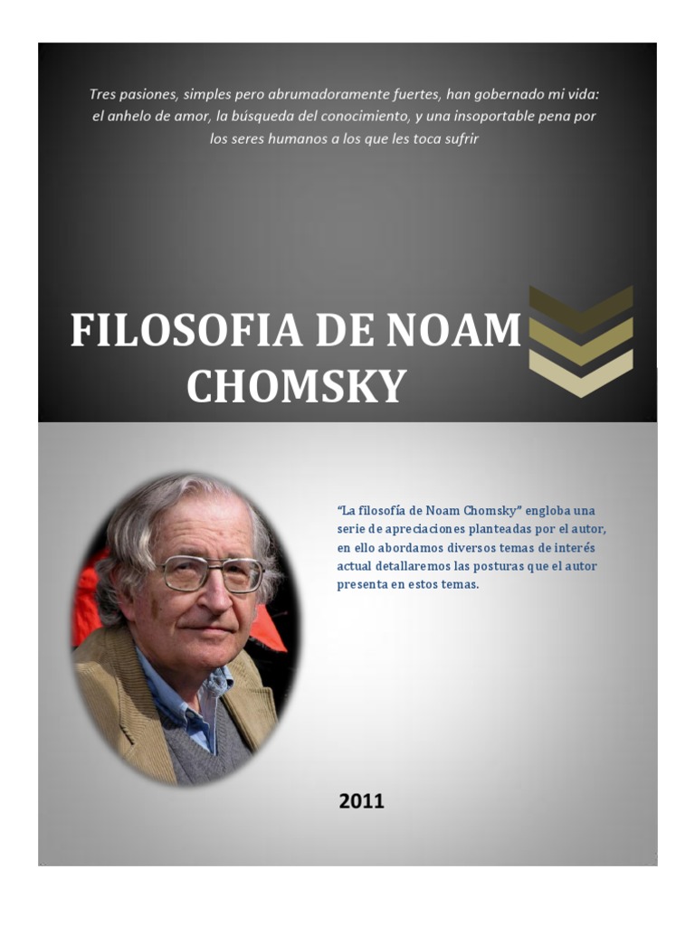 Filosofia de Noam Chomsky | Noam Chomsky | Política