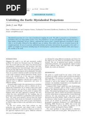 Unfolding The Earth Myriahedral Projections Jarke J Van