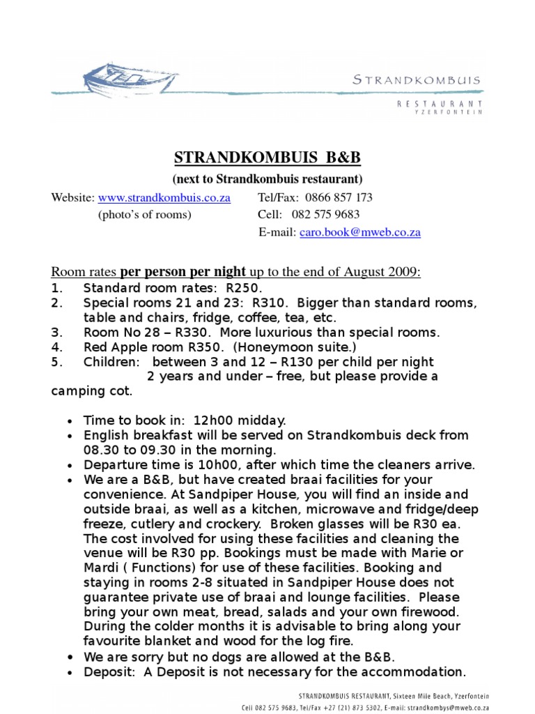 Strandkombuis | PDF | Business