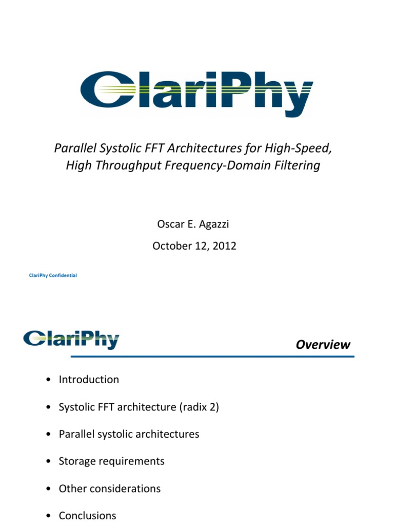 Parallel Systolic Fft Architectures Pdf Fast Fourier Transform Digital Signal Processing