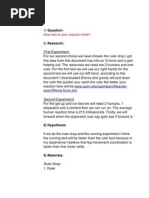 Ruler Drop Test | PDF | Validity (Statistics)