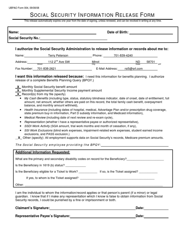 BPQY Release 90808 #1 | PDF | Social Security (United States ...