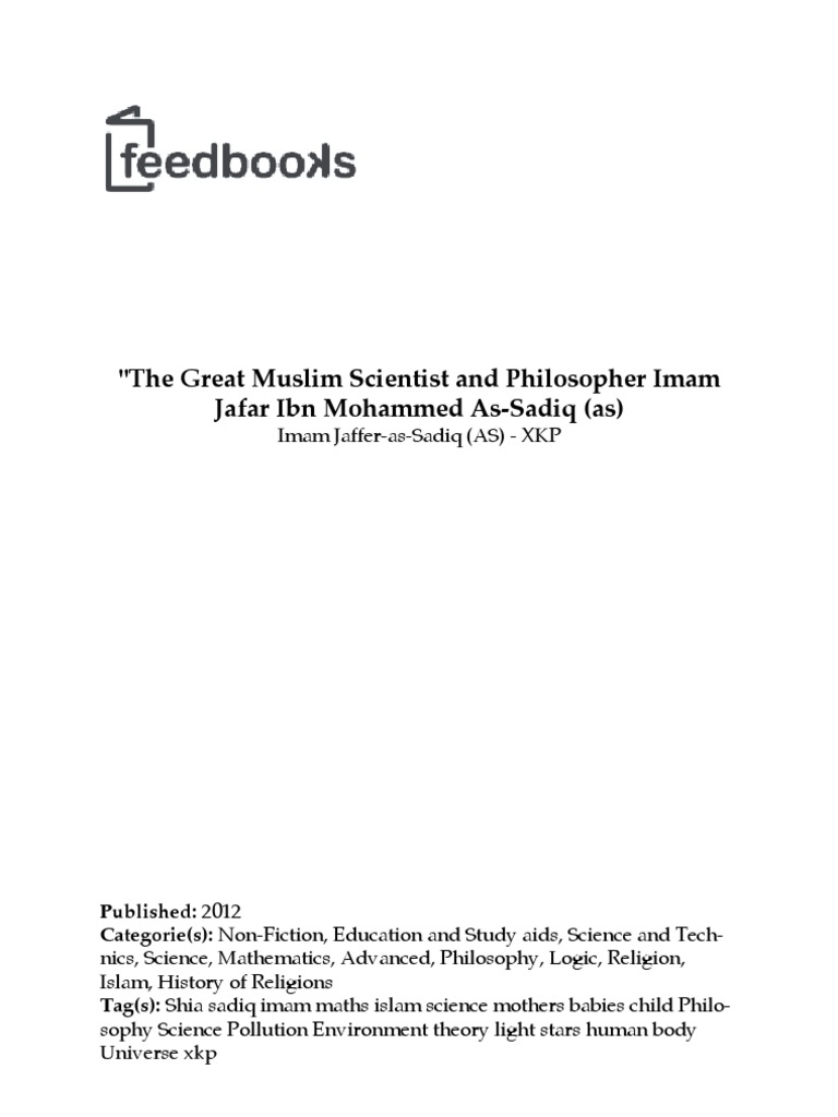 Imam Jaffer-as-Sadiq (AS) | PDF | Philosophy | Religion & Spirituality