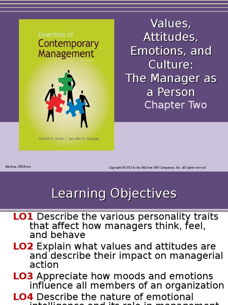 Values, Attitudes, Emotions, and Culture: The Manager As A Person | PDF ...