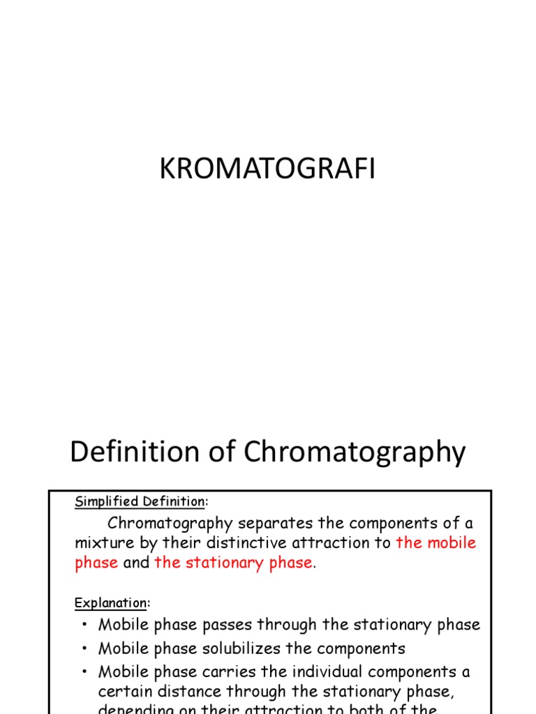 KROMATOGRAFI | PDF | Chromatography | Elution