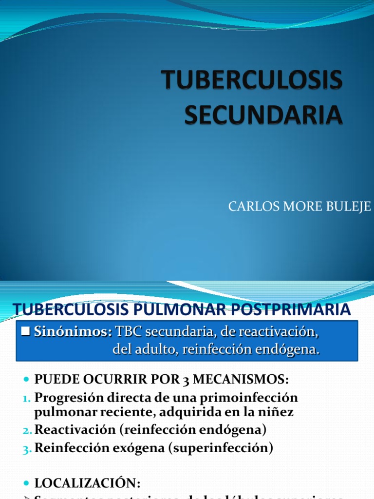Tuberculosis Secundaria Patogenia - More | PDF | Tuberculosis ...