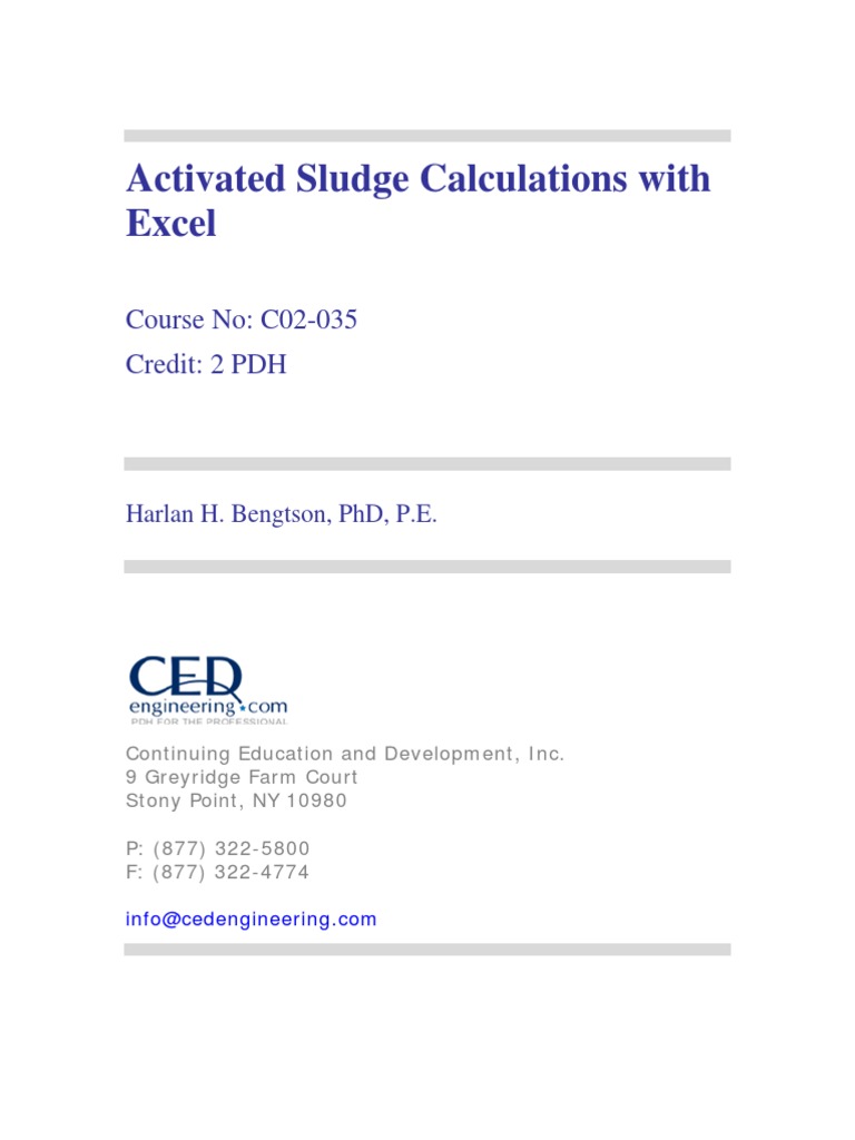 Activated Sludge Process Calculations | PDF | Sewage Treatment | Wastewater