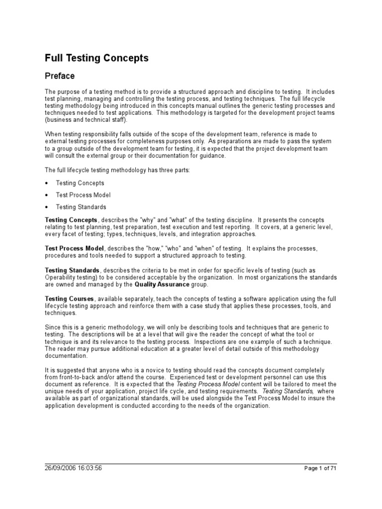 Full Testing Concepts | PDF | Software Testing | Risk