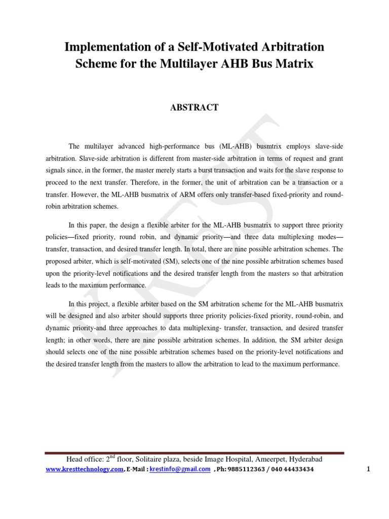 202 Multilayer AHB Busmatrix | PDF | Arbitration | Computer Engineering