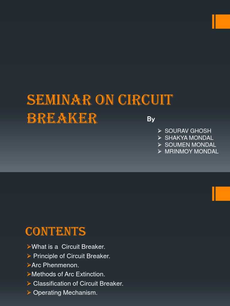 An Overview of Circuit Breakers: Principles, Types, and Operating ...