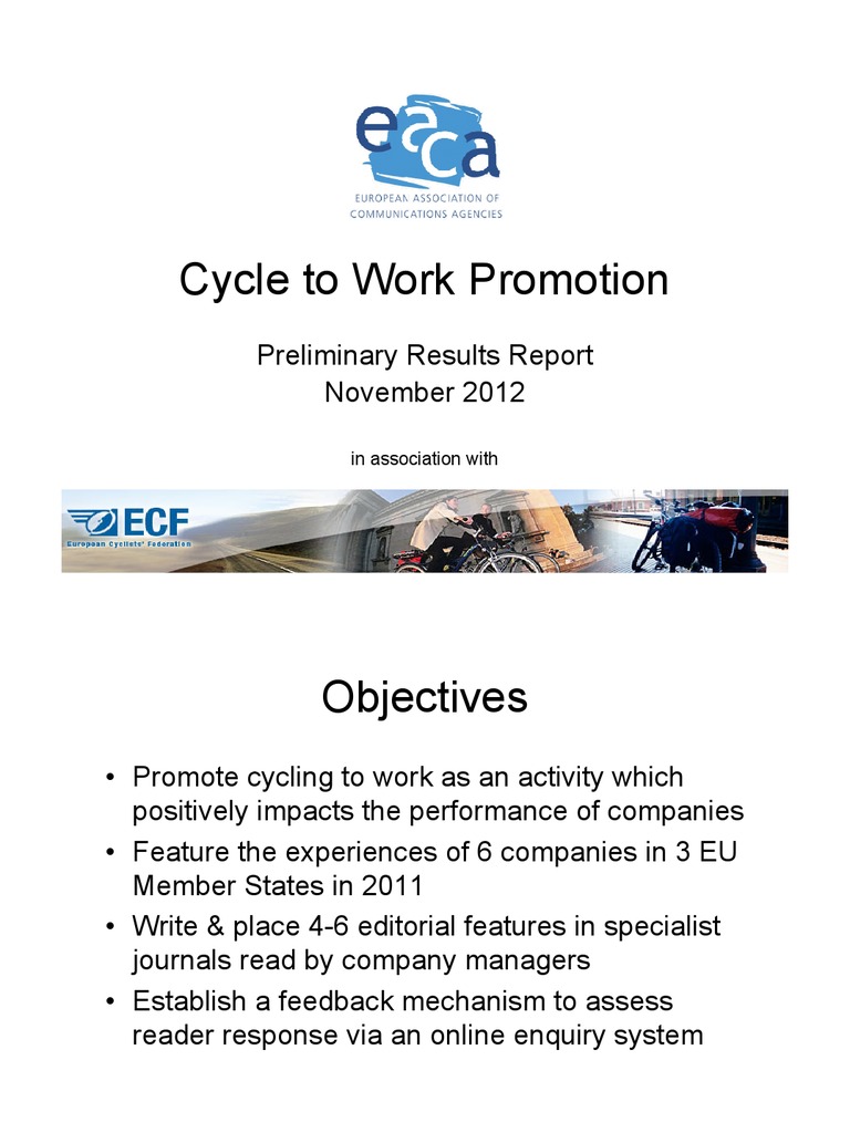 Cycle to Work Promotion Report 2012 | PDF