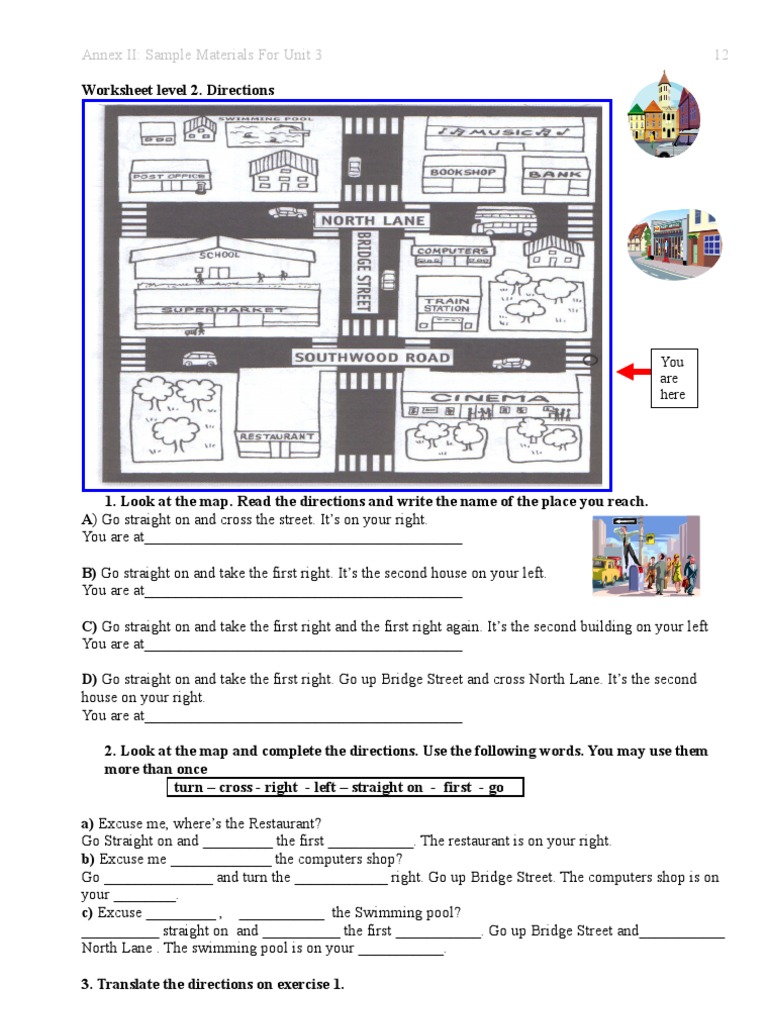 Worksheet Level 2 Directions | PDF