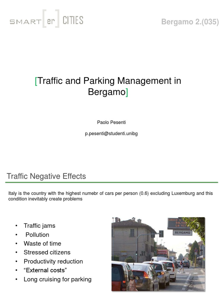 Traffic Management Problem Area | PDF | Parking | Traffic
