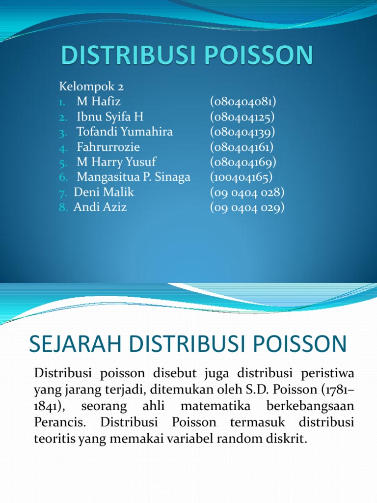 Distribusi Poisson | PDF | Metode & Bahan Ajar