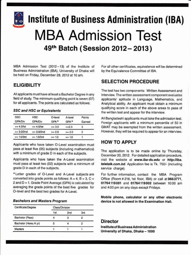 Mba Advertisement | PDF | Business