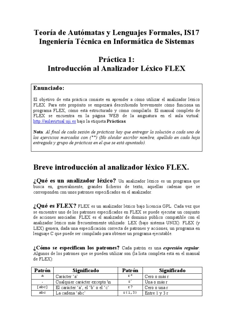 Primera Practica Flex | PDF | Programa de computadora | Programación