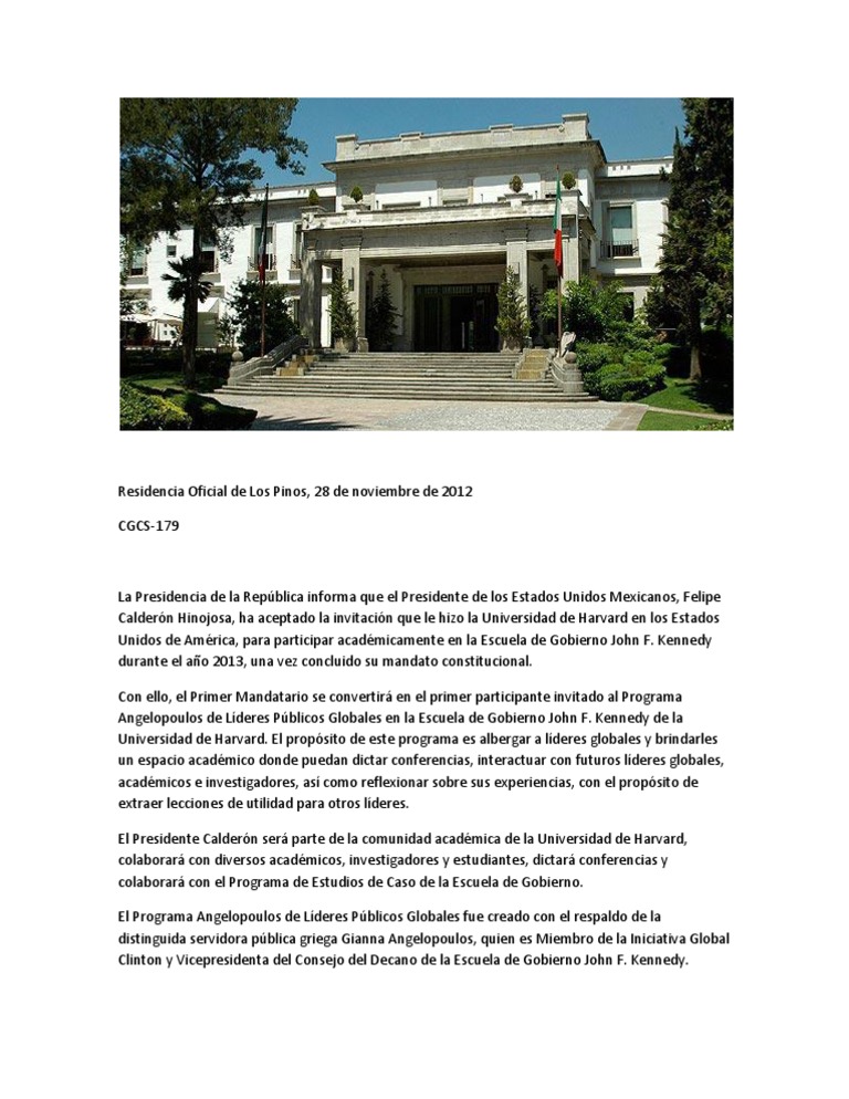 Residencia Oficial de Los Pinos | PDF