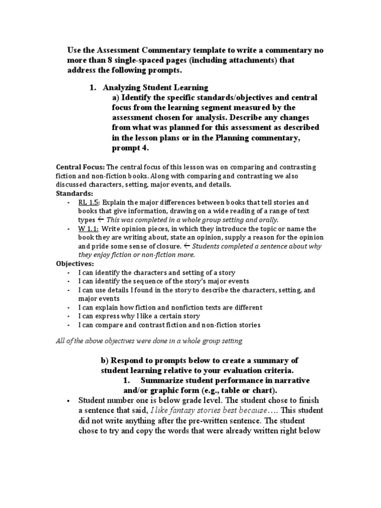 TPA Task 3 | PDF | Language Development | Educational Assessment