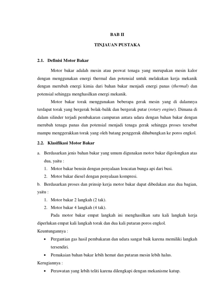 Modul - Motor Bakar Dan Sistem Efi | PDF | Teknologi & Rekayasa